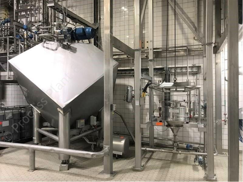 Used 4,000 Ltr QB Food Tech Jacketed High Shear Mixer Mounted on Load ...