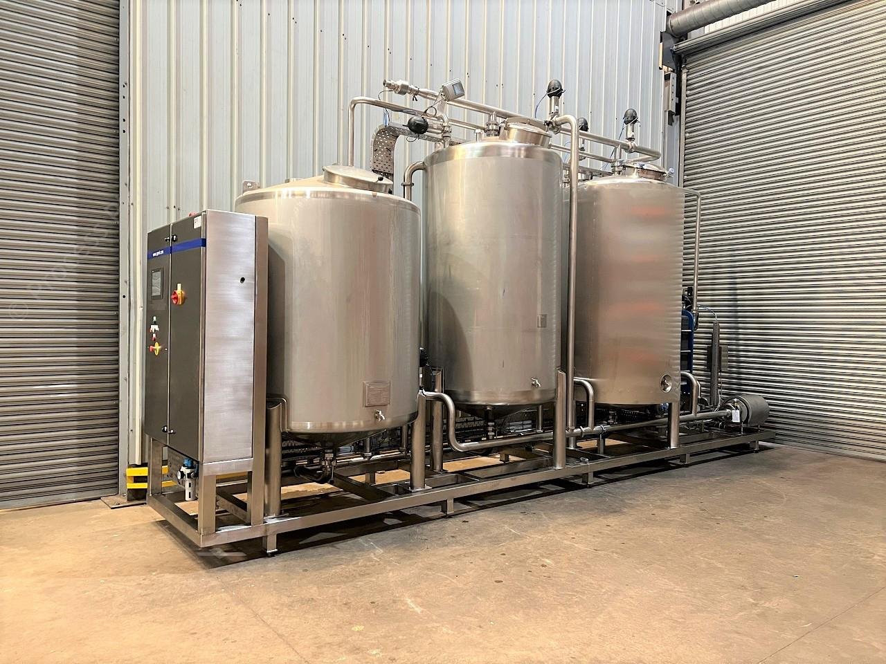 Used 3 Tank & 1 Channel Skid Mounted CIP System|PPM Ltd