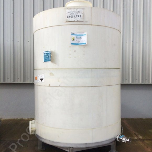 Used 6,600 Ltr Vertical Plastic Chemical/Caustic Storage Tank|PPM Ltd
