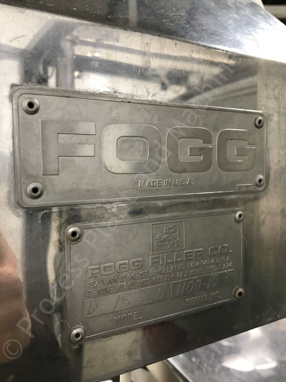 Used FOGG 18-5 Type D-18-LH (Left Hand) Rotary Filler with Integrated ...
