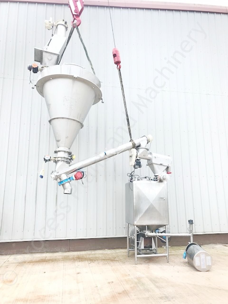 Used 1,200 Ltr Powder V Nauta Mixer Blender Liquiverter | Process Plant ...