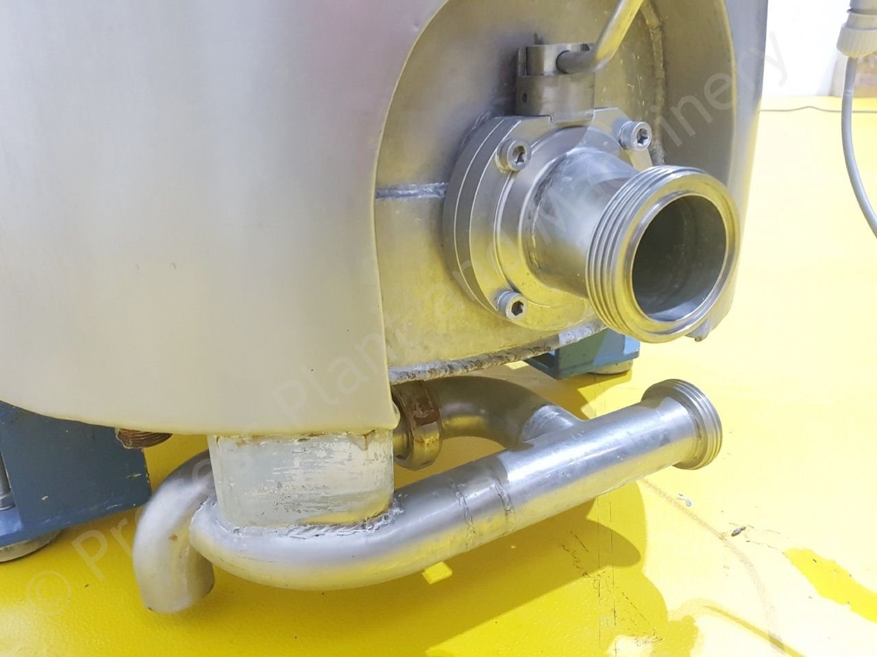 Used 500 Ltr Stainless Steel Jacketed Cheese Vat with Integrated Press ...