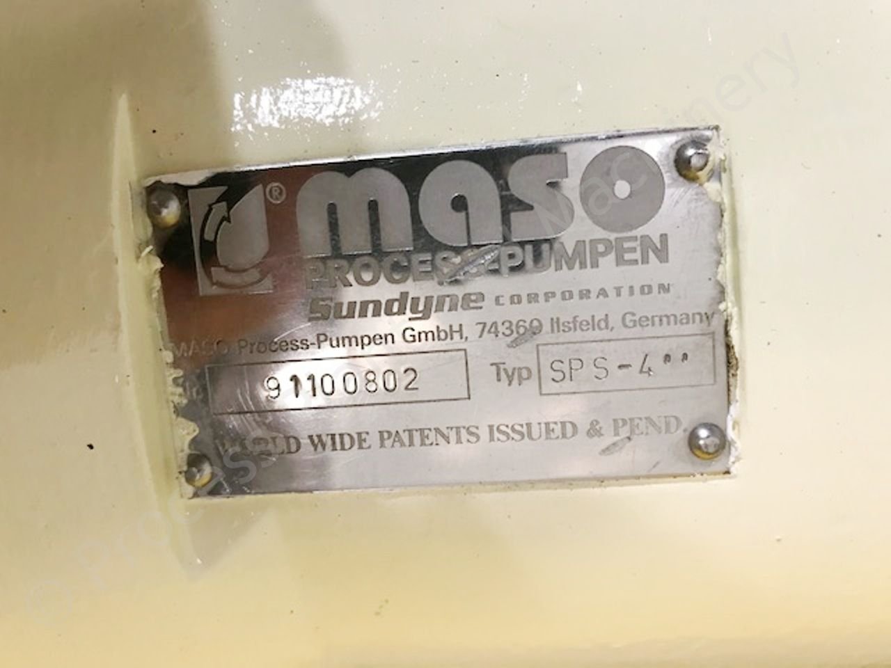 Used 22kw 4 inch MASO SPS-4 Sine Pump|PPM Ltd