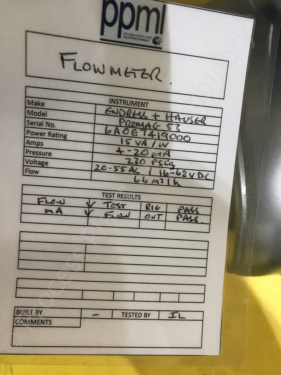 Used Endress & Hauser Promag 50H Flow Meters|PPM Ltd