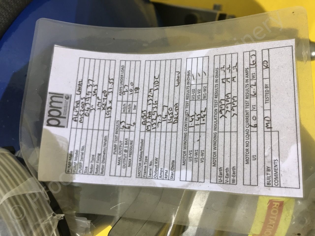 Process Plant & Machinery Ltd | 7.5kw 3 Inch Alfa Laval MR200S Pump ...