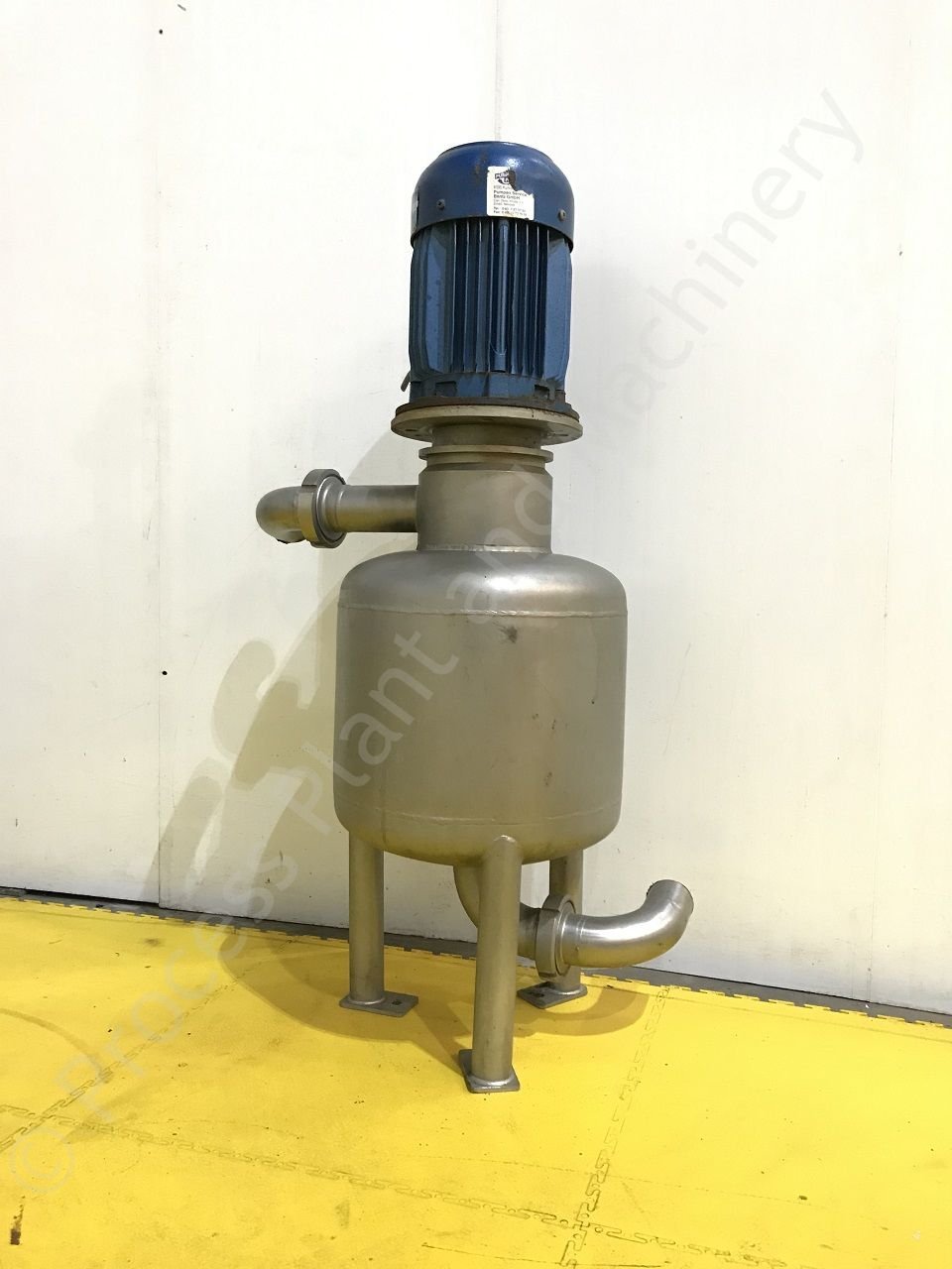 Used 20 Ltr Stainless Steel Tank with Top-Mounted Paddle Mixer|PPM Ltd