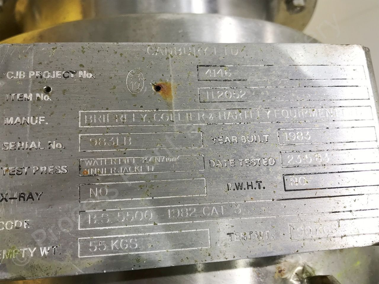 Used 20 Ltr 316 Grade Stainless Steel Jacketed Tank with Gate-Type ...