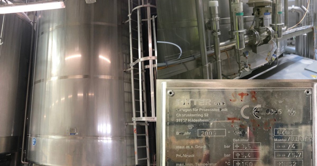 Used 60000 Ltr UHT Aseptic Tank | Process Plant & Machinery Ltd