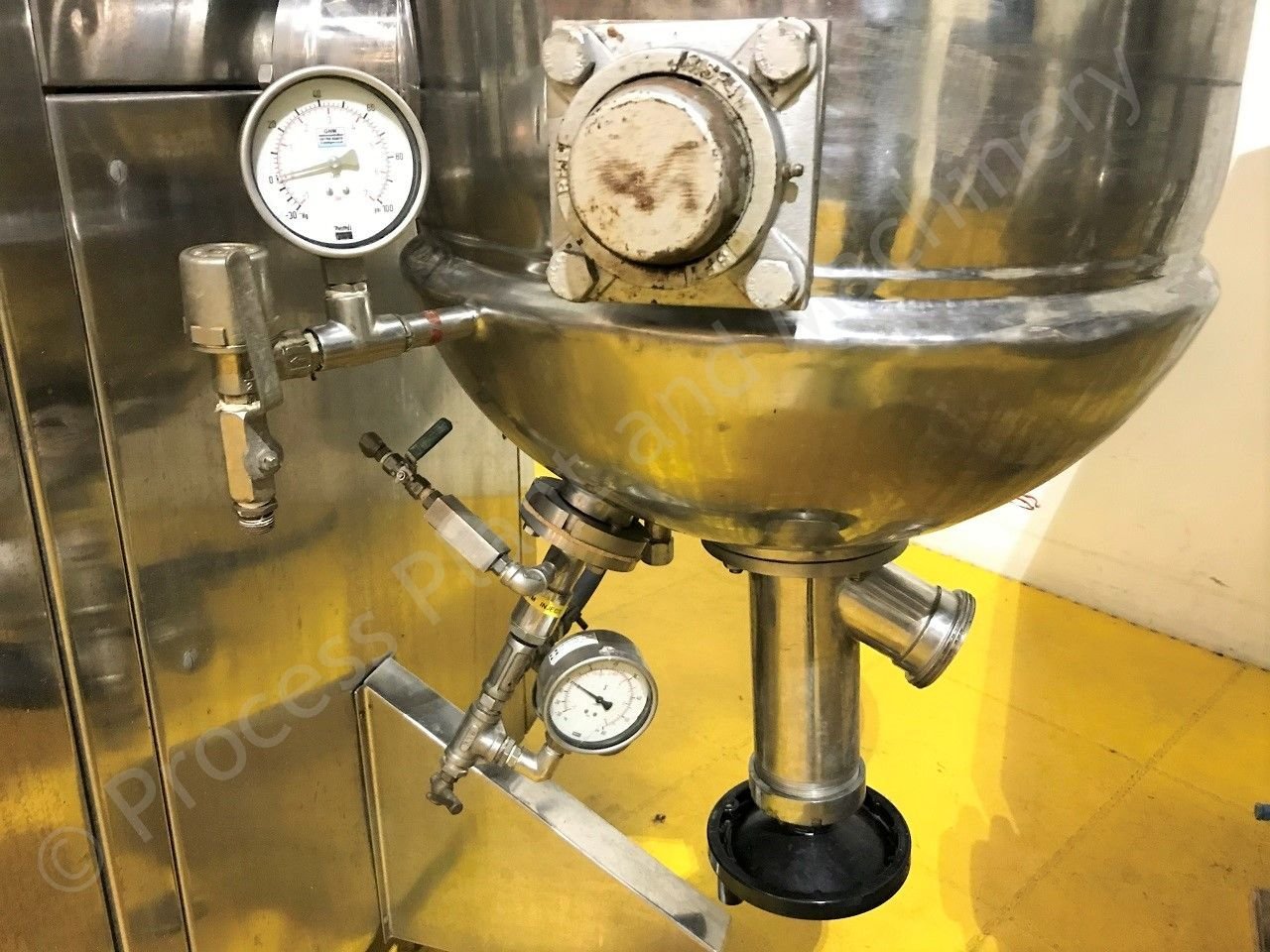 Used 120 Ltr Giusti Jacketed Process Tank with Side-Entry Scraped ...